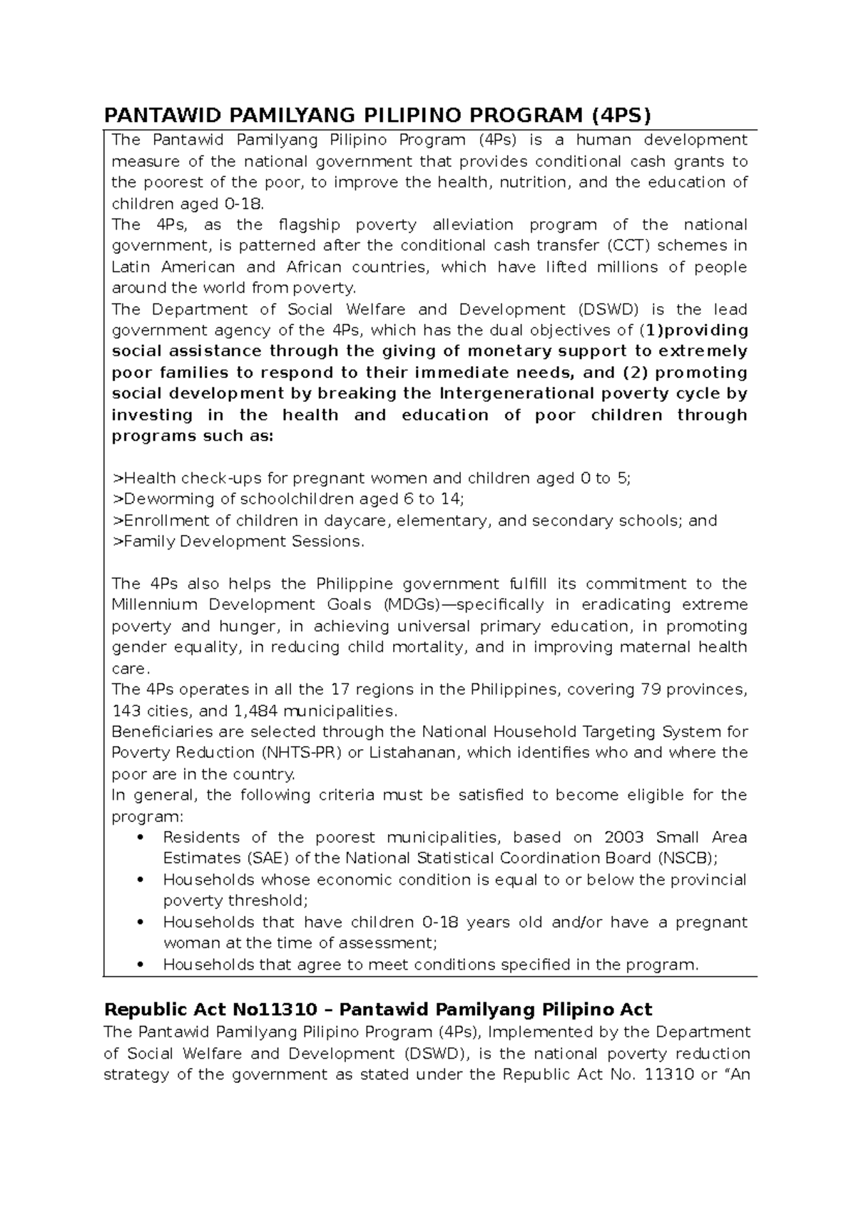 4Ps Case Study: An In-Depth Review of the Pantawid Pamilyang Pilipino ...