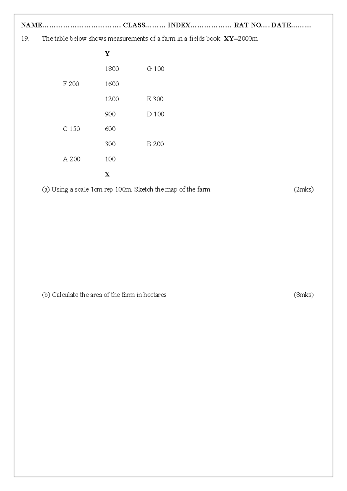 RAT 19 - Farm Measurements and Area Calculation Guide - Studocu