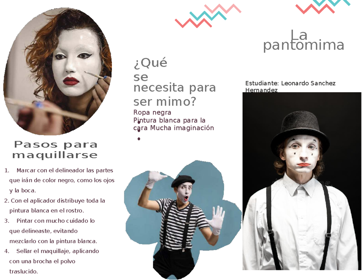 La Pantomima: Técnicas y Características - APUNTES - Studocu