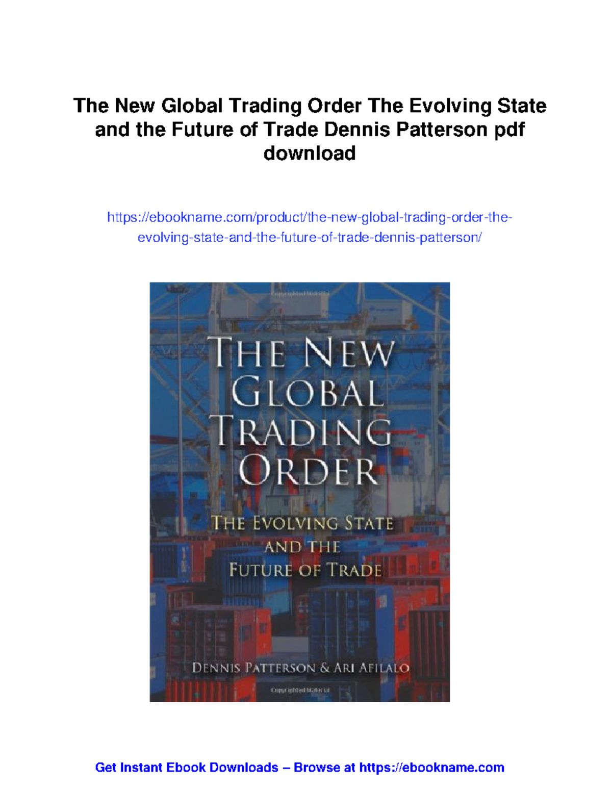 The new global trading order: Understanding trade and statecraft - Studocu