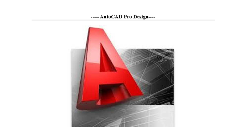 Giao Trình AutoCAD Pro Design - Hướng Dẫn Chi Tiết Phiên Bản 2015 - Studocu
