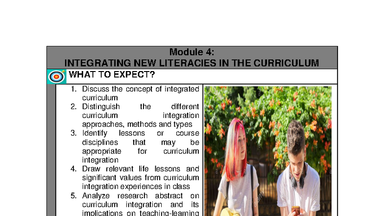 Module 4: Integrating New Literacies in Curriculum - Key Concepts ...