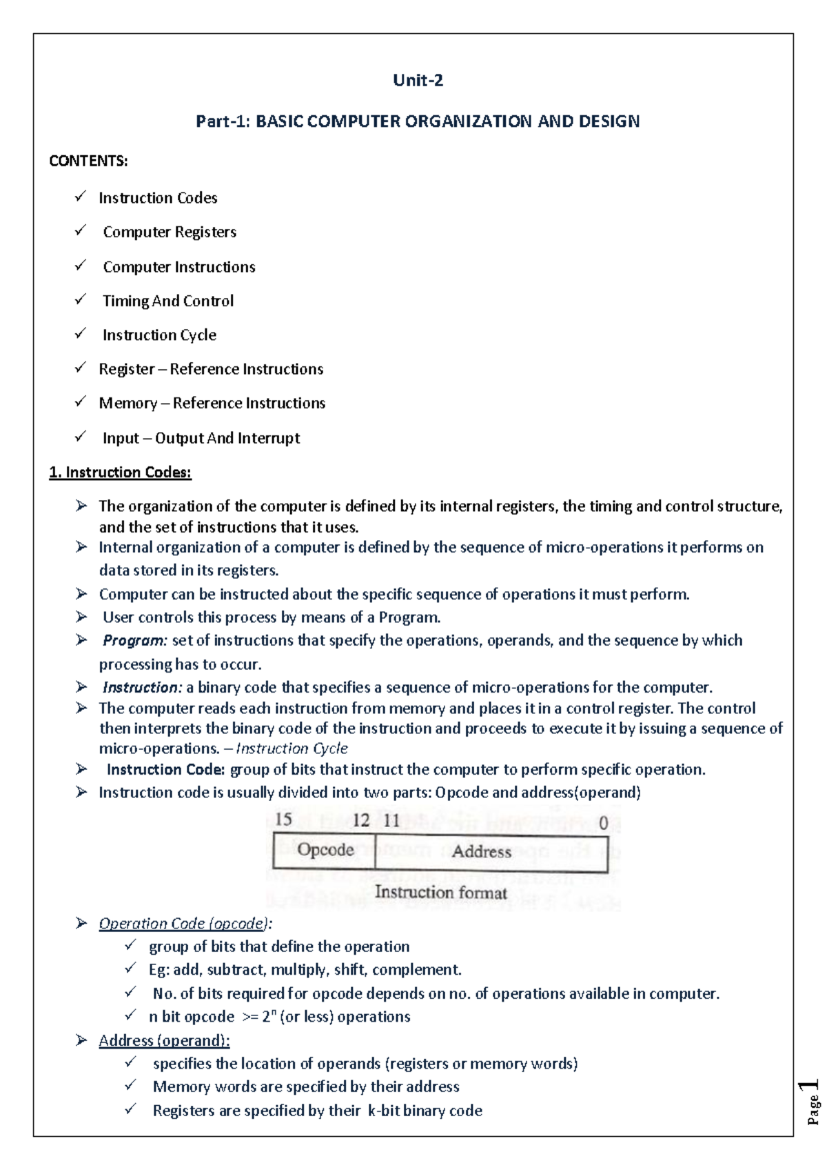 Chapter 3: Basic Computer Organization and Design Overview - Studocu