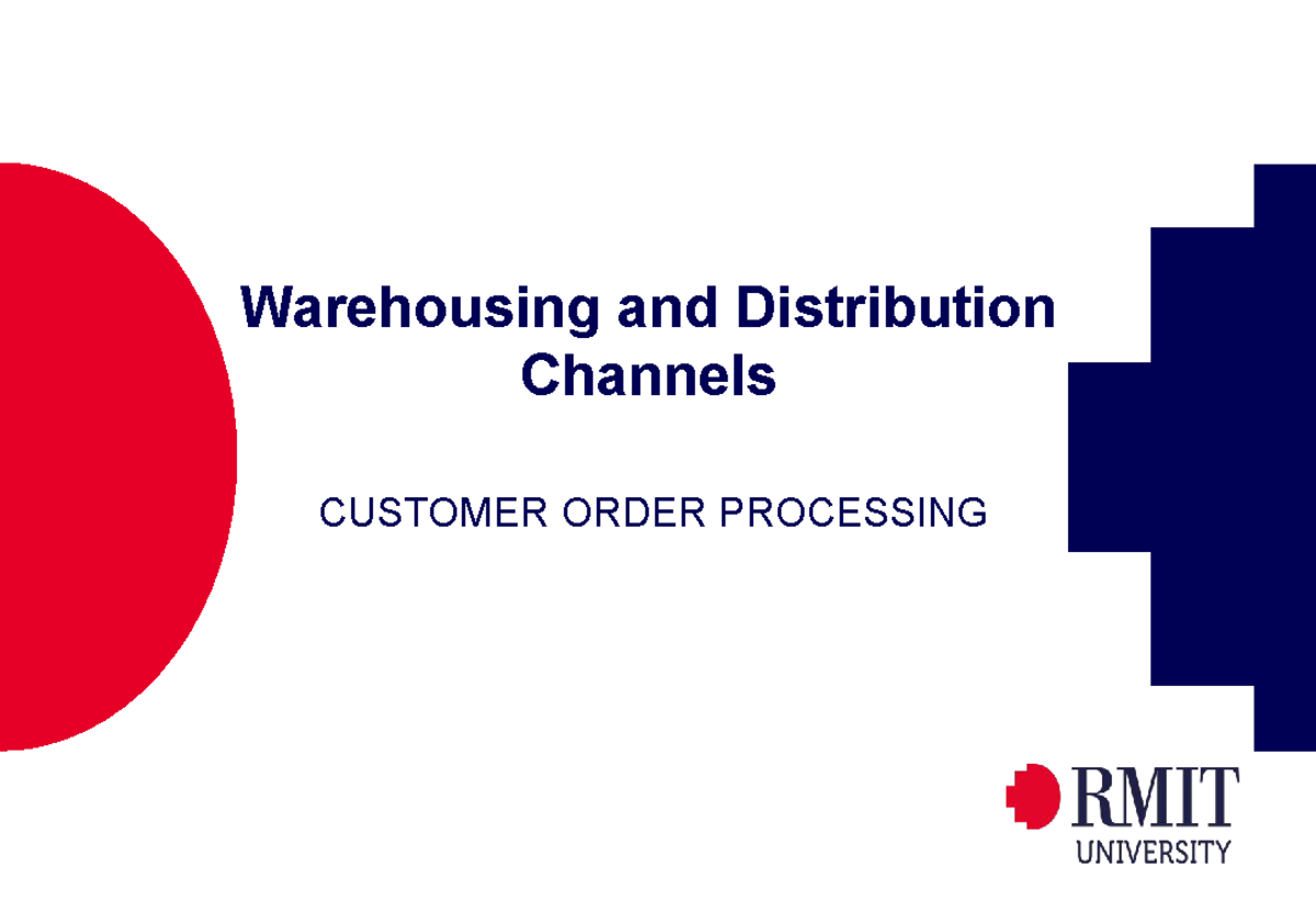 7-Customer Order Processing 1: Strategies & Improvements in Warehousing ...