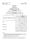 cml1501 - Unisa - communication law - Studocu