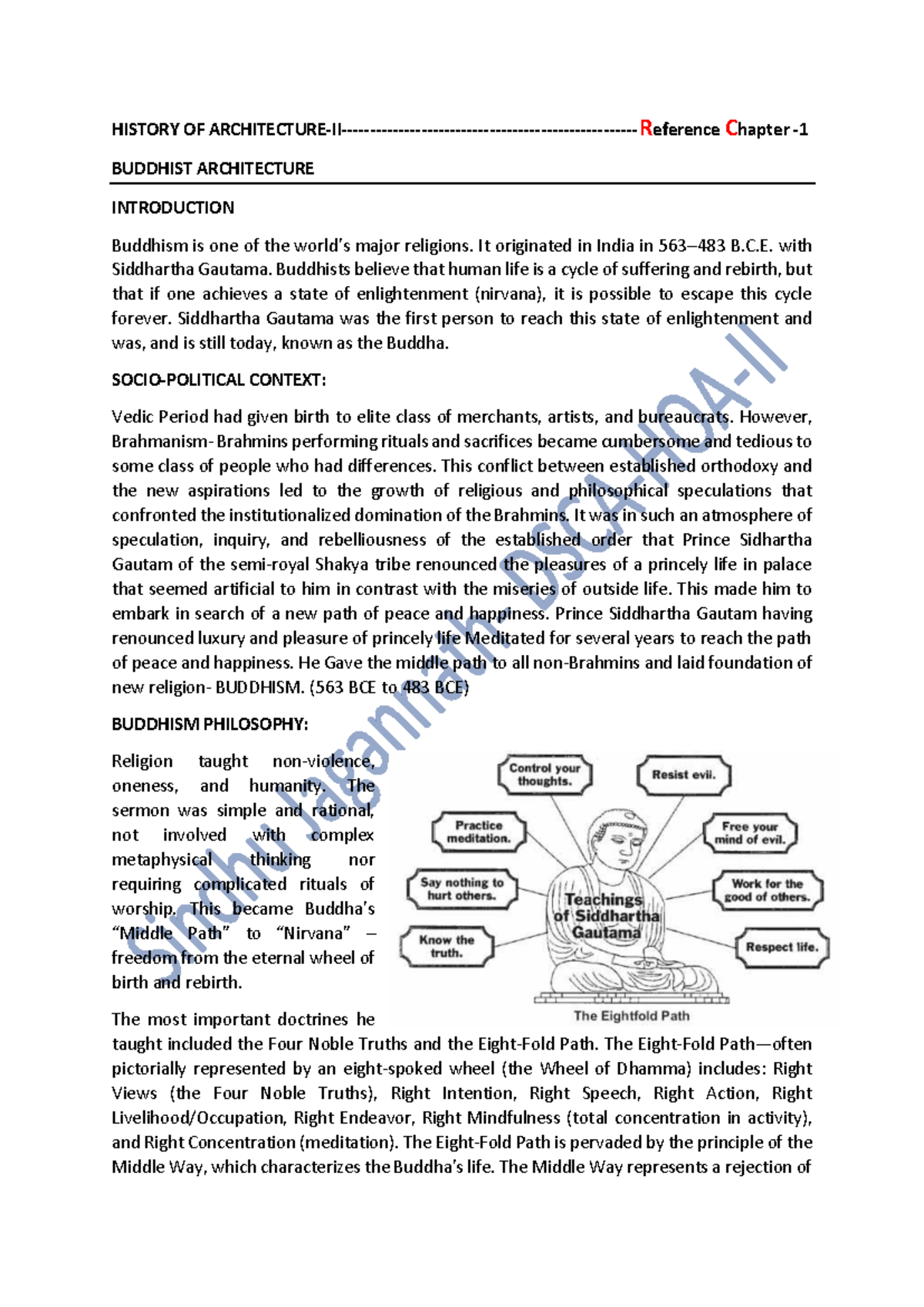 BUDDHIST ARCHITECTURE: A Comprehensive Overview - RC-1 - Studocu