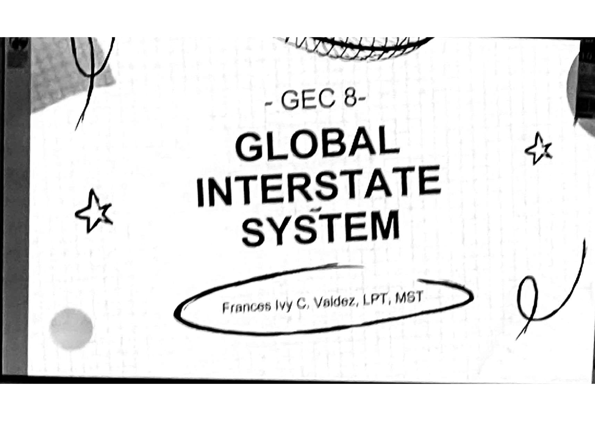 Global interstate system: A comprehensive overview for GEC 2 midterms ...