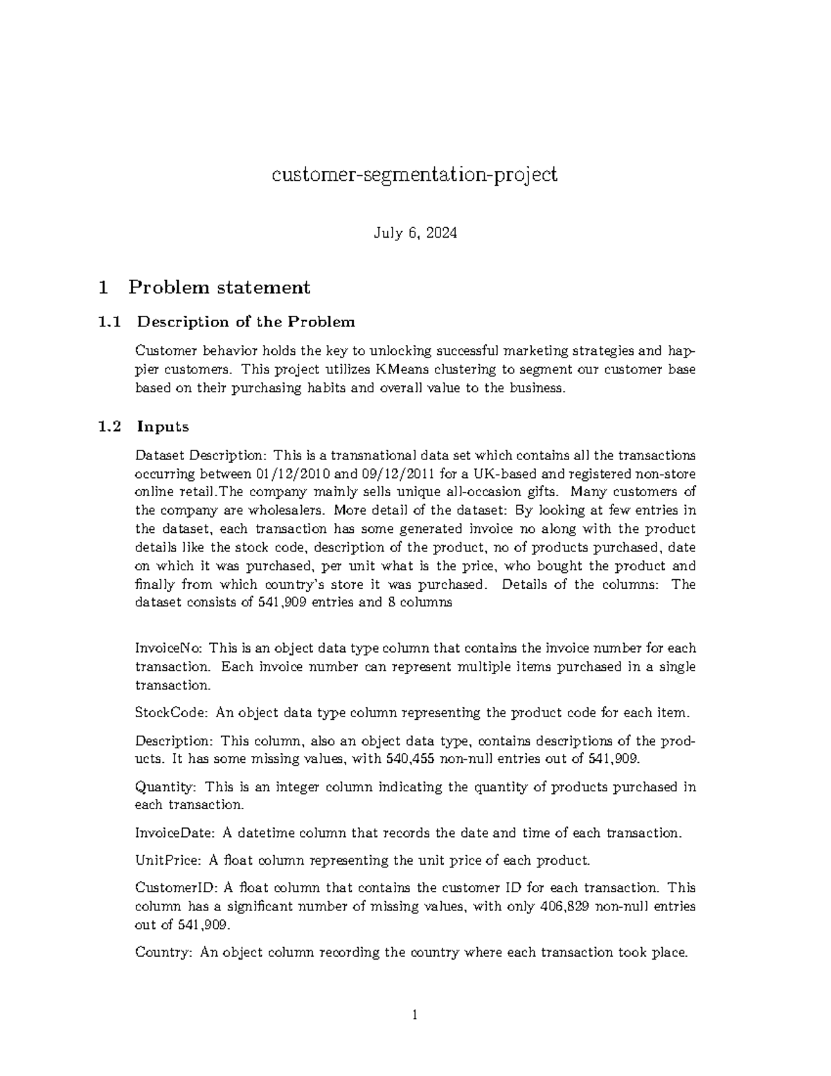Customer Segmentation Analysis Using KMeans Clustering (CS101) - Studocu