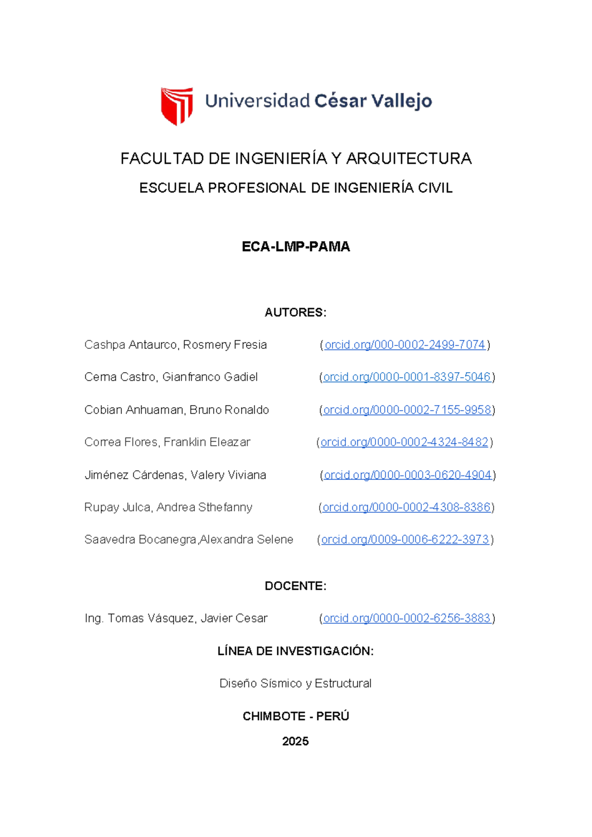 GA 6 ECA-LMP-PAMA: Exposición de la Unidad sobre Normativa Ambiental ...