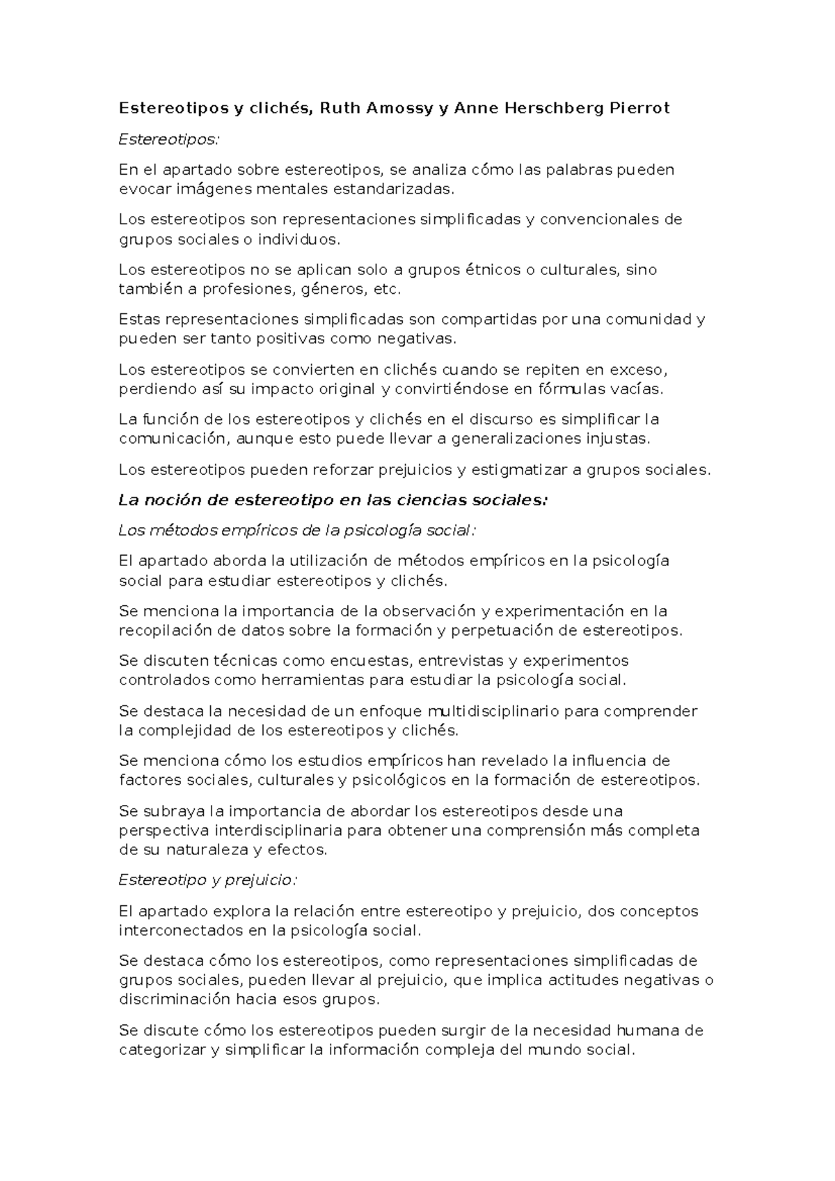 4.1 Amossy esterotipos-y-cliches 2 - Estereotipos y clichés, Ruth ...