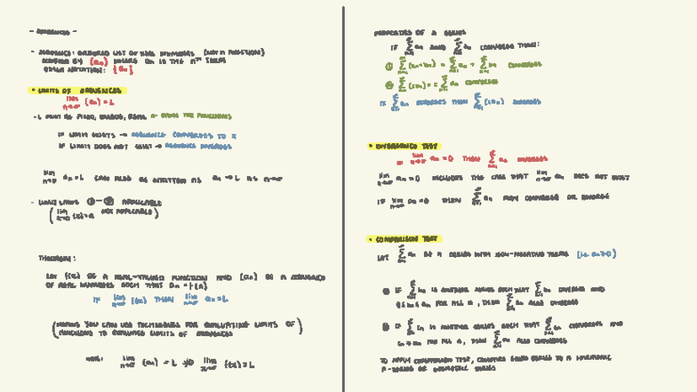 Properties of Sequences and Series: Convergence and Divergence - Studocu