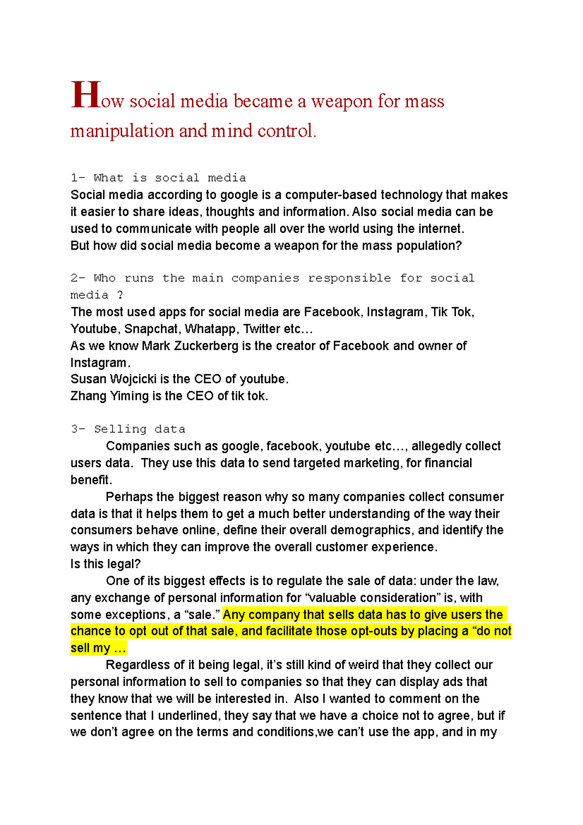 How social media became a weapon for mass manipulation and mind control ...