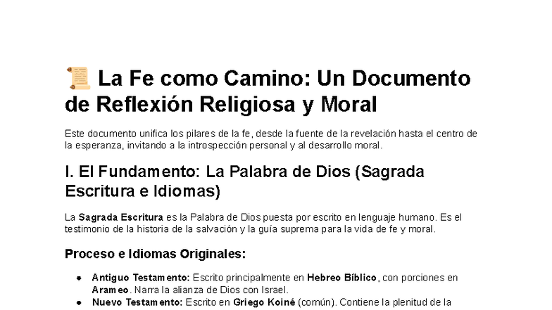 Guía de Temas: La Fe como Camino en Reflexión Religiosa - Studocu