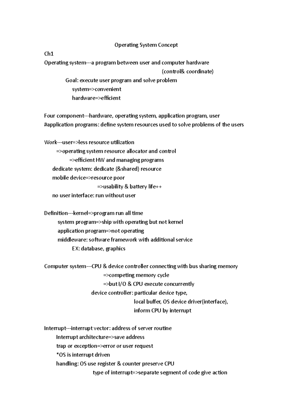 Operating System Concepts (OS 101): Key Elements and Functions - Studocu