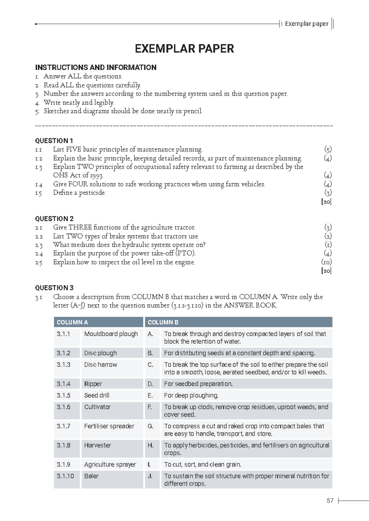 N6 Farming Technology Exam Practice Paper - Studocu