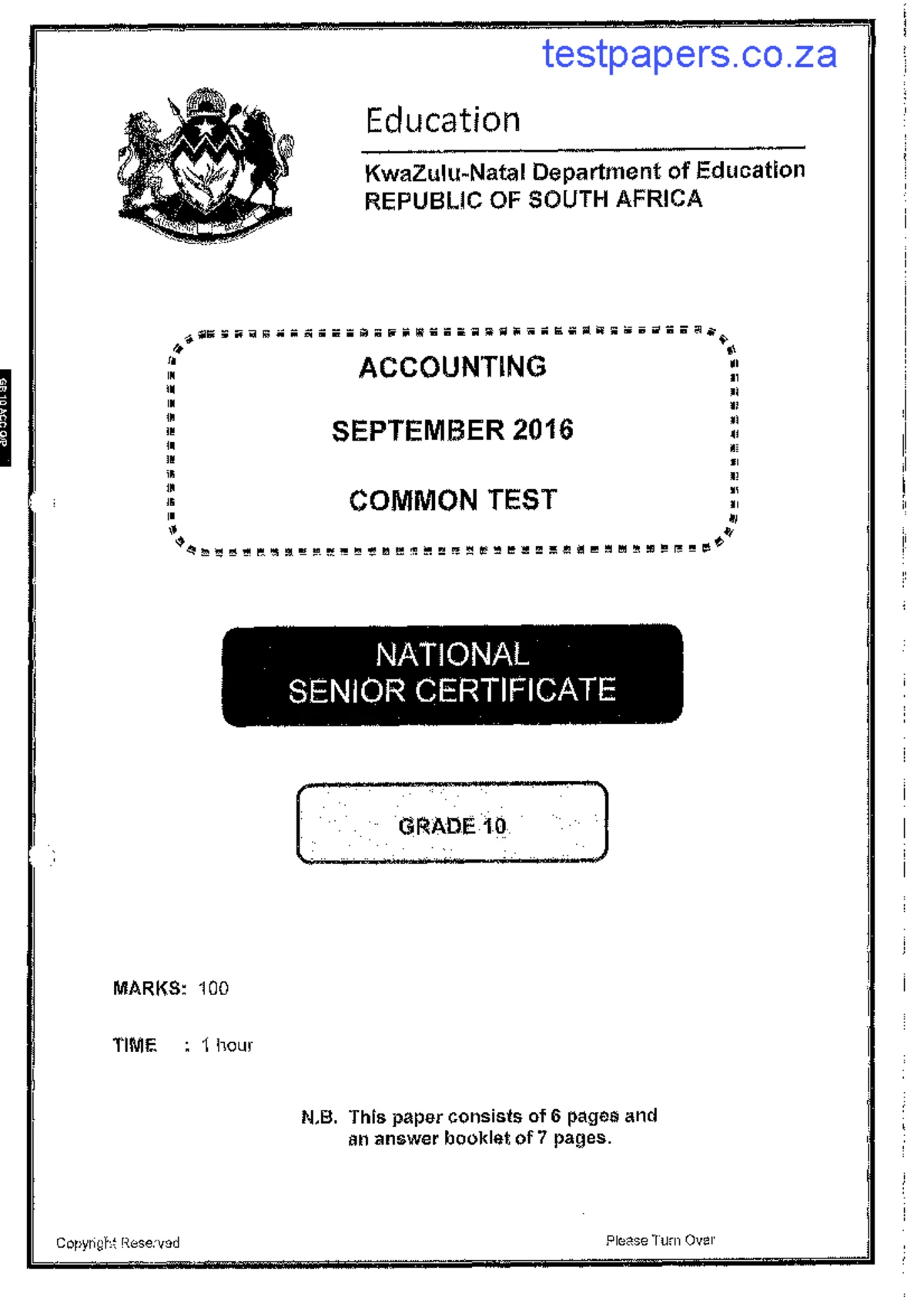 Limpopo Business Studies Grade 10 September 2023 Question Paper & Memo ...