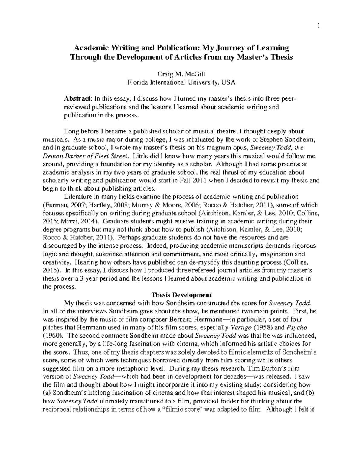 Academic Writing & Publication Journey: Lessons from Thesis to Articles ...