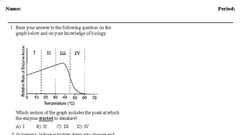 Biology 101: Enzyme Activity and Reaction Rates Study Guide - Studocu