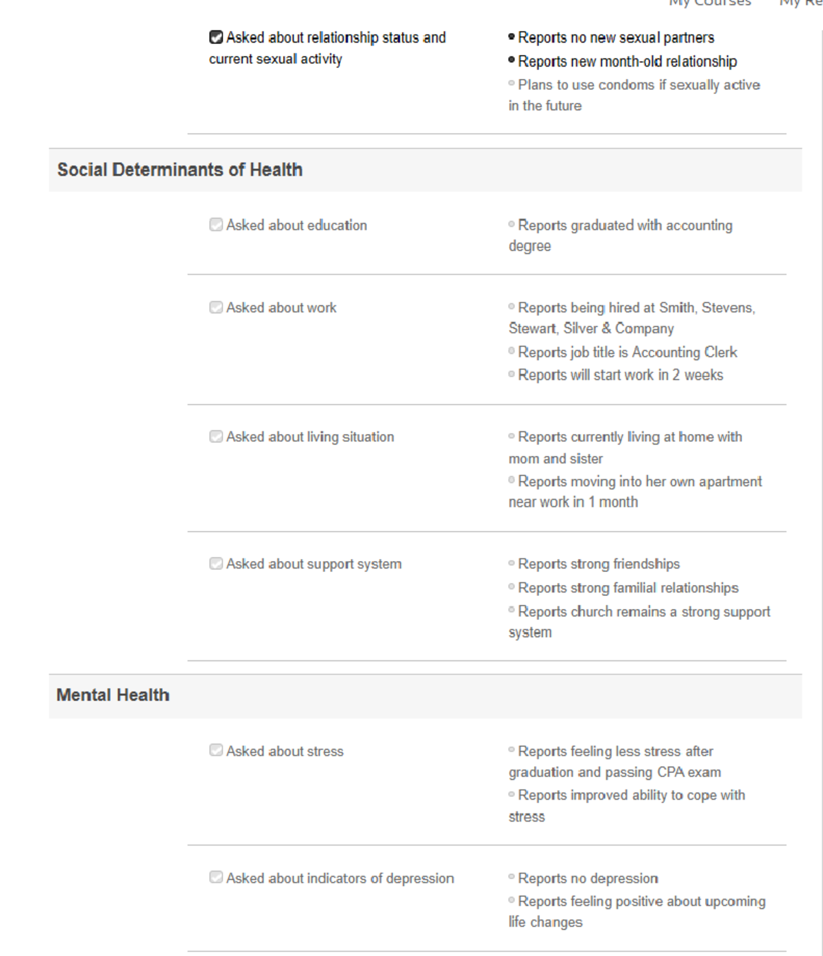 Tina Jones Comprehensive Health Assessment (Part 6) - Social & Mental ...