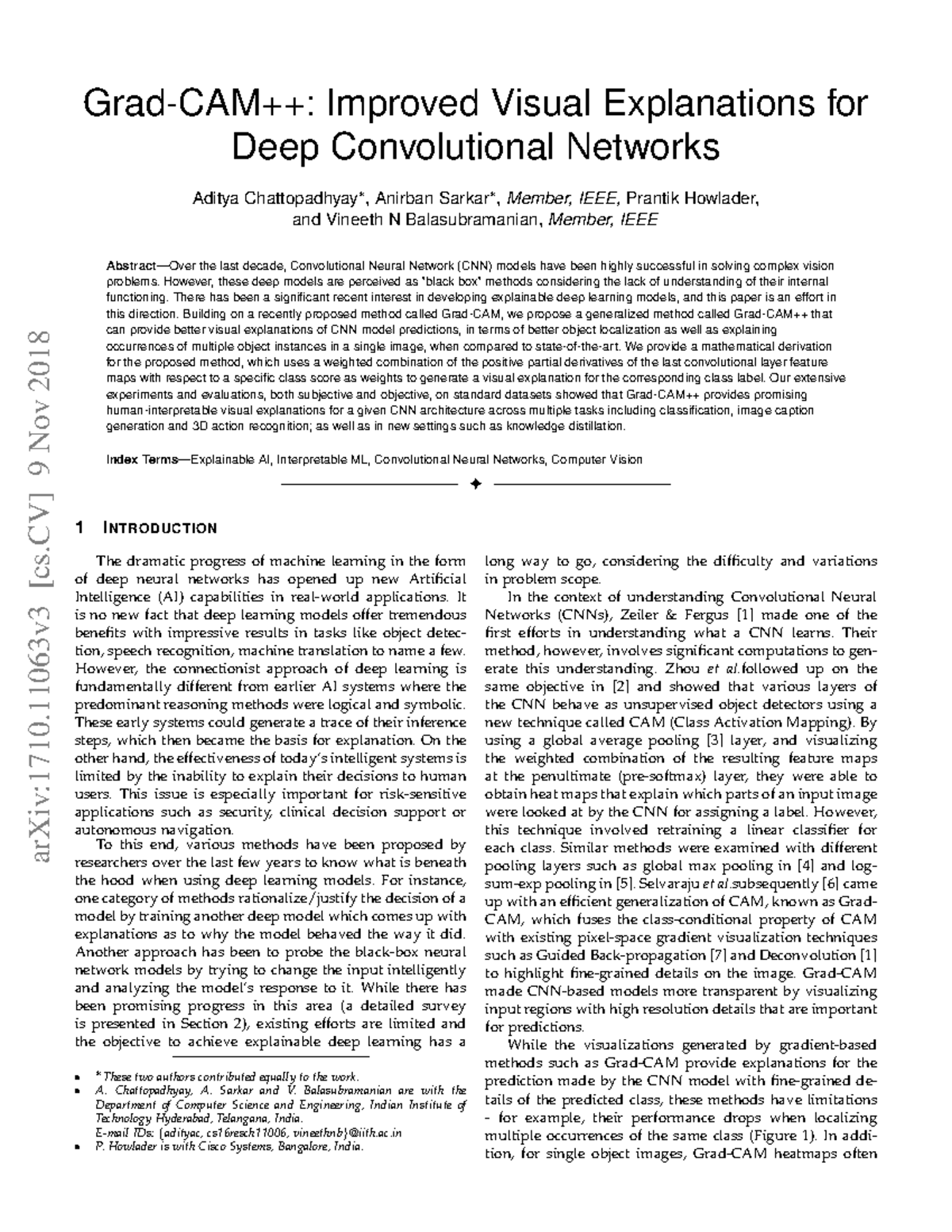Improved Visual Explanations for CNNs: A Generalized Approach (1710 ...