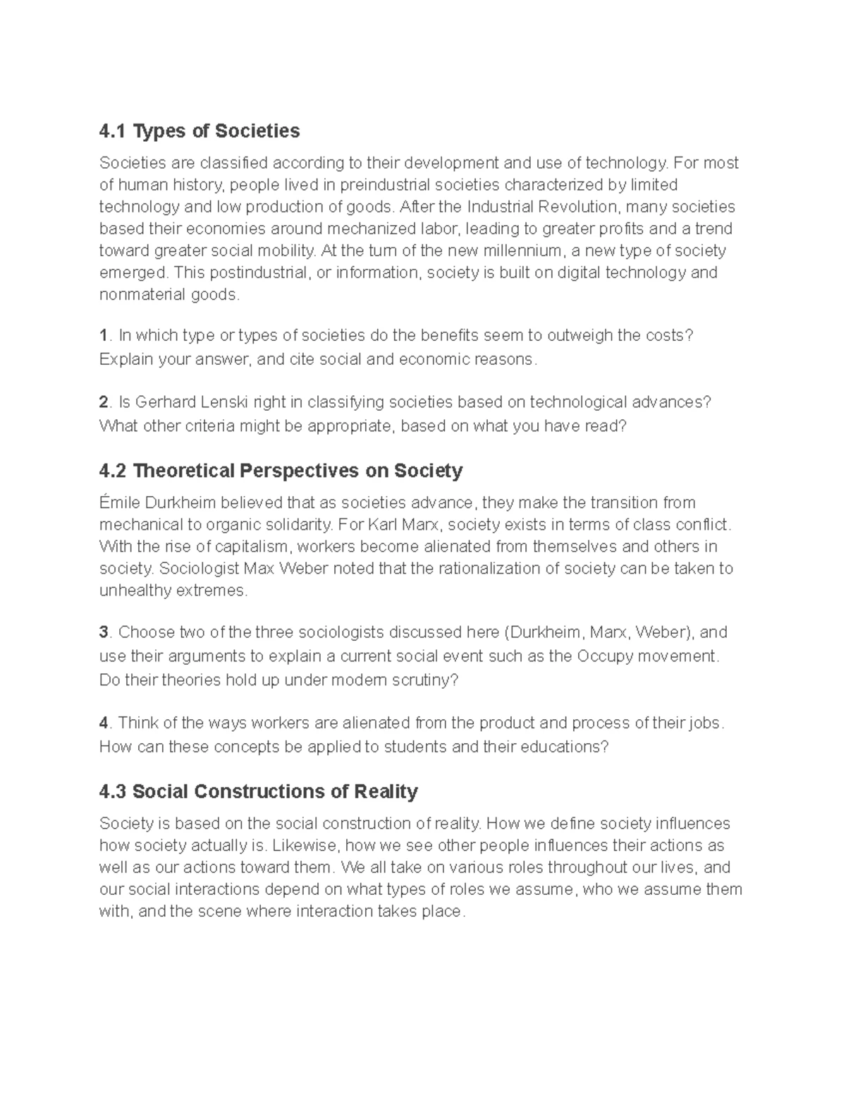 Chapter 1 Study Guide Quiz (With Answers) - 1 What Is Sociology? Which ...