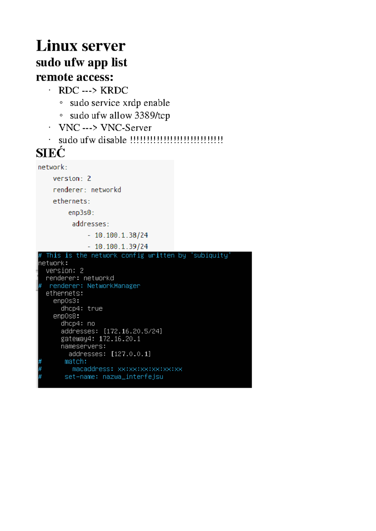 Techniki Informatyk: Egzamin z Linux Server Admin - Studocu