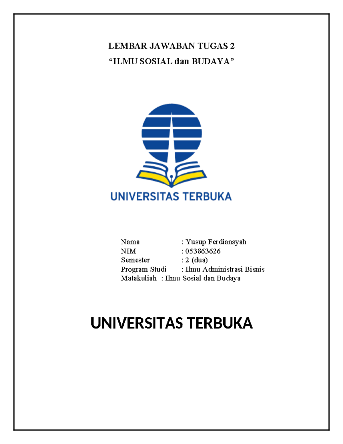 Tugas 2: Analisis Multikulturalisme dalam Ilmu Sosial dan Budaya - Studocu