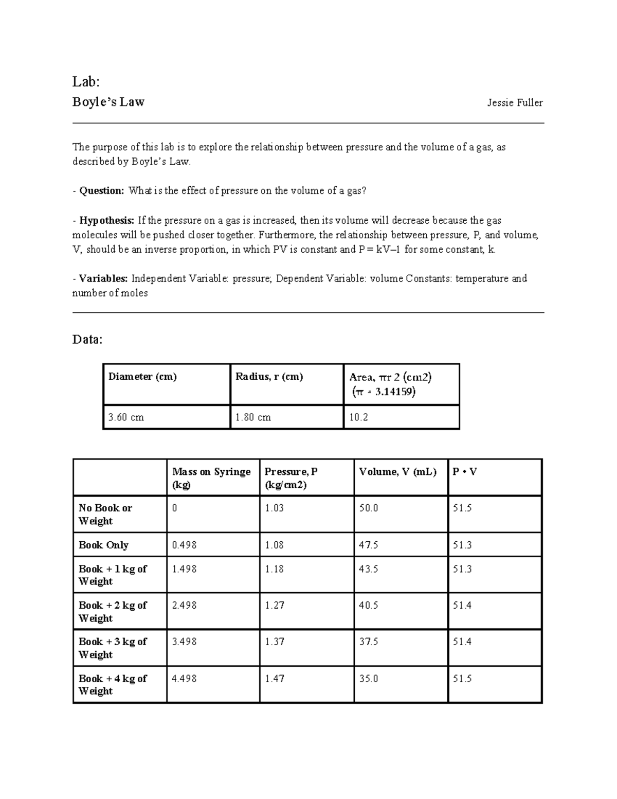Boyle's Law Lab Report - SCI 2025/2026 Edgenuity - Studocu