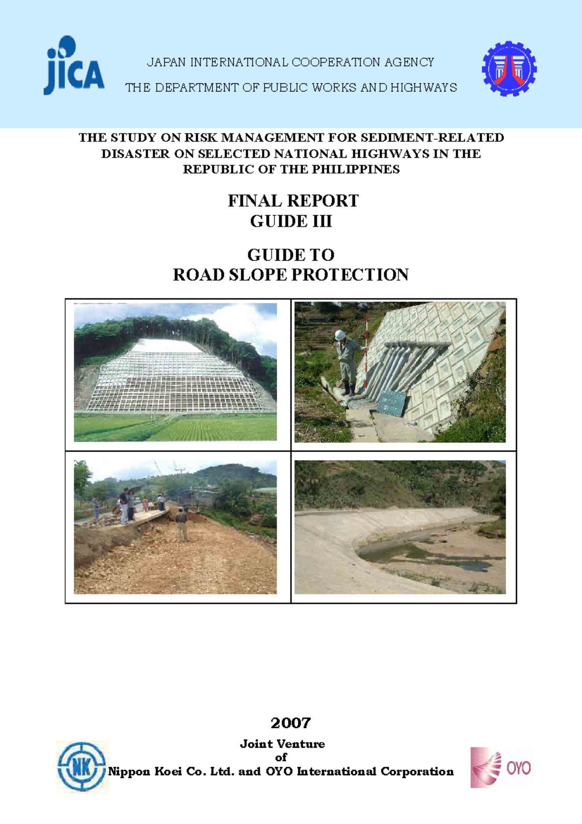 JICA Road Slope Protection Guide: Final Report (2007) - Studocu