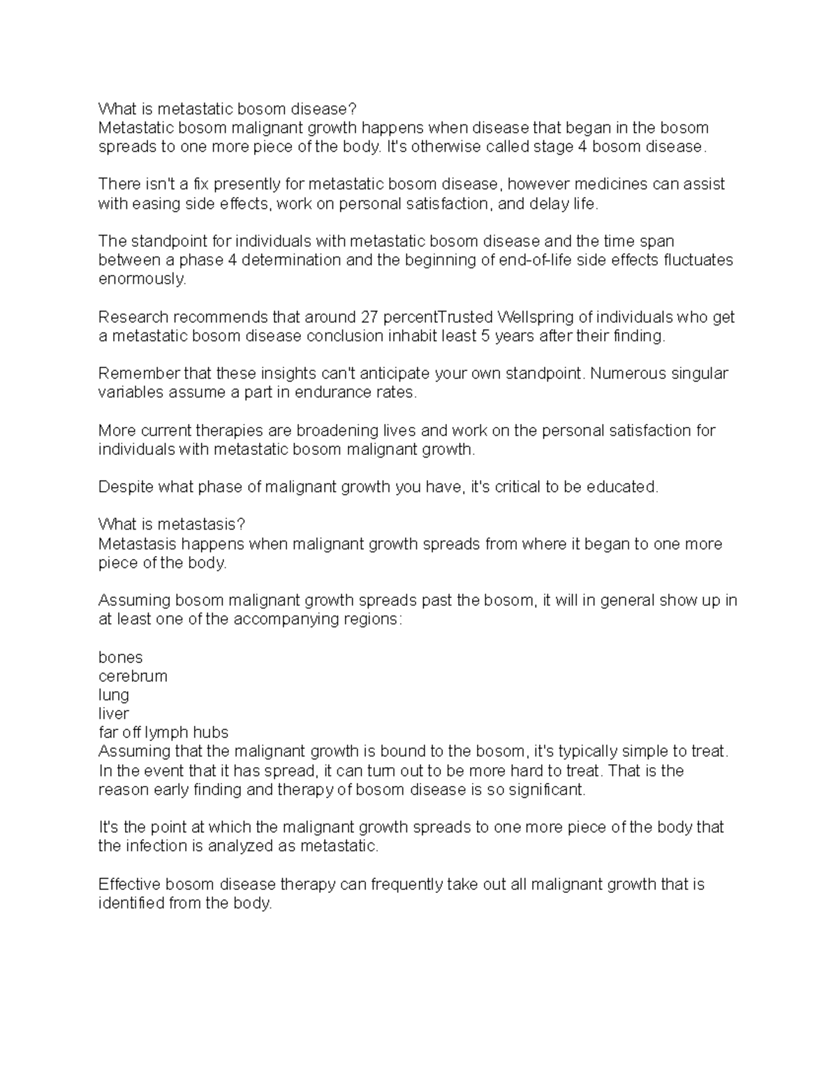 Doc17 - paper - What is metastatic bosom disease? Metastatic bosom ...
