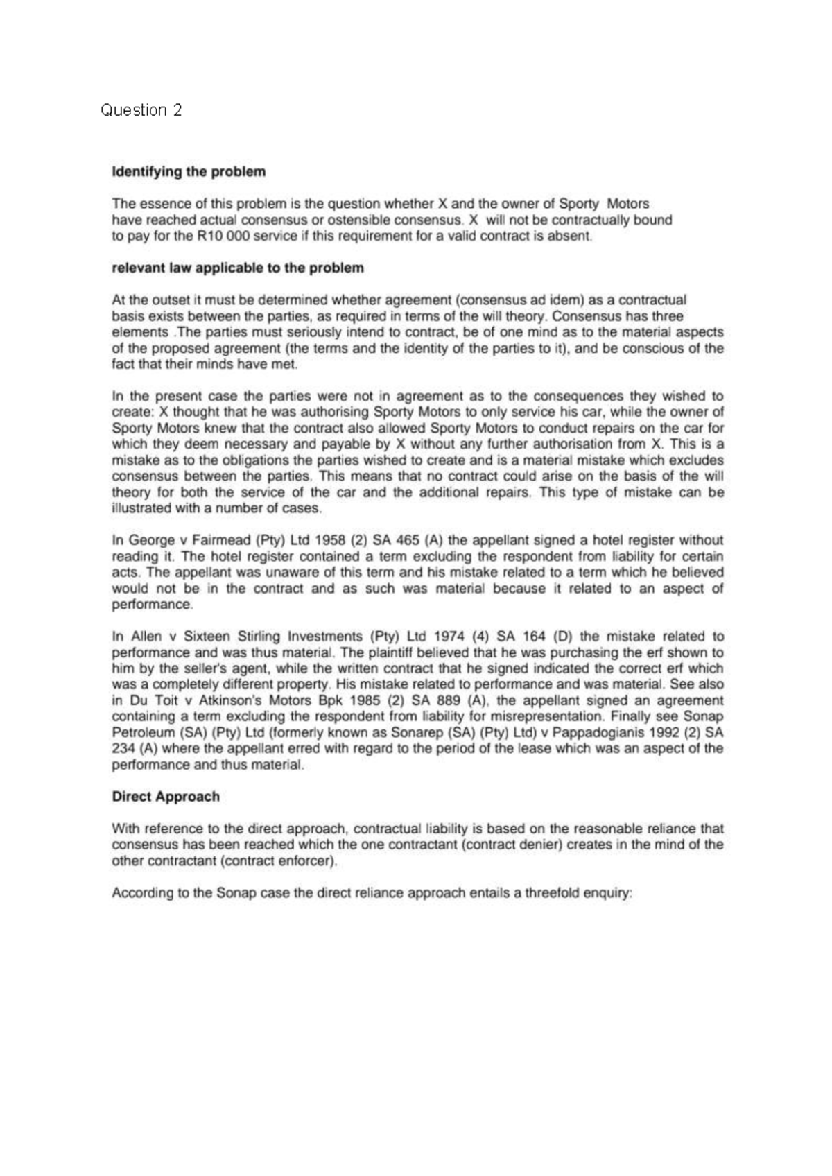 PVL3702 Exam Pack - Contractual Consensus and Liability Notes - Studocu