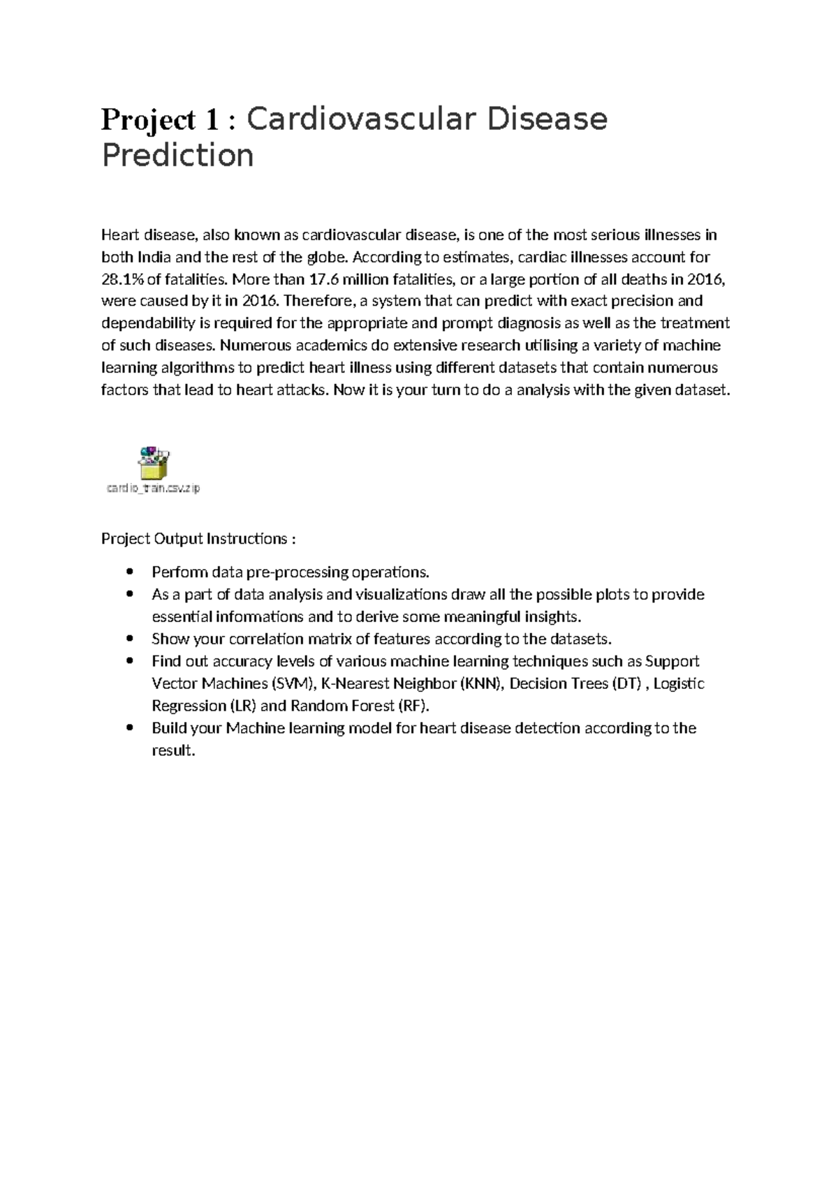 Project 1: Heart Disease Prediction Using Machine Learning Techniques ...