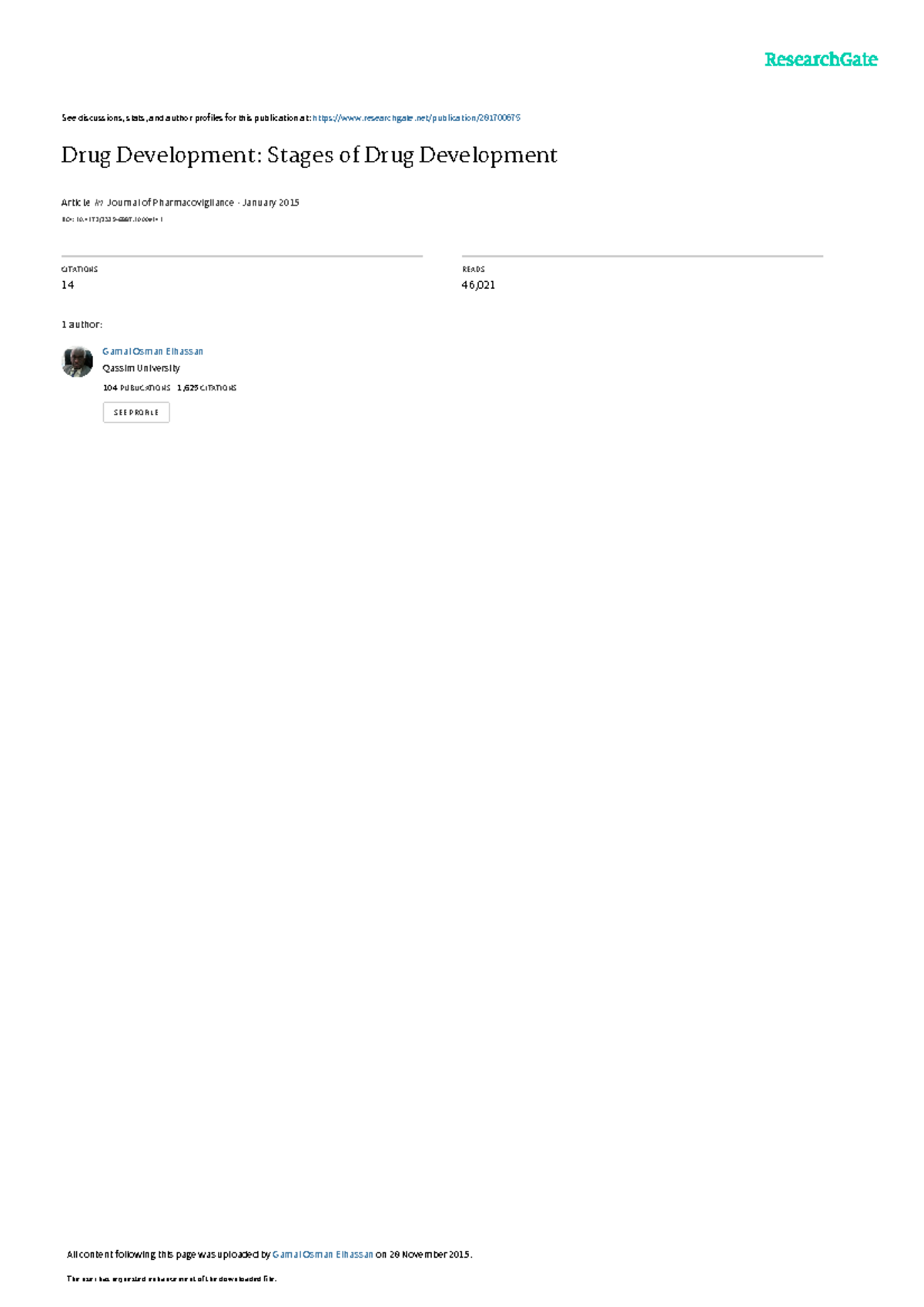 Drug development stages of drug development 2329 6887 1000e141 - See ...