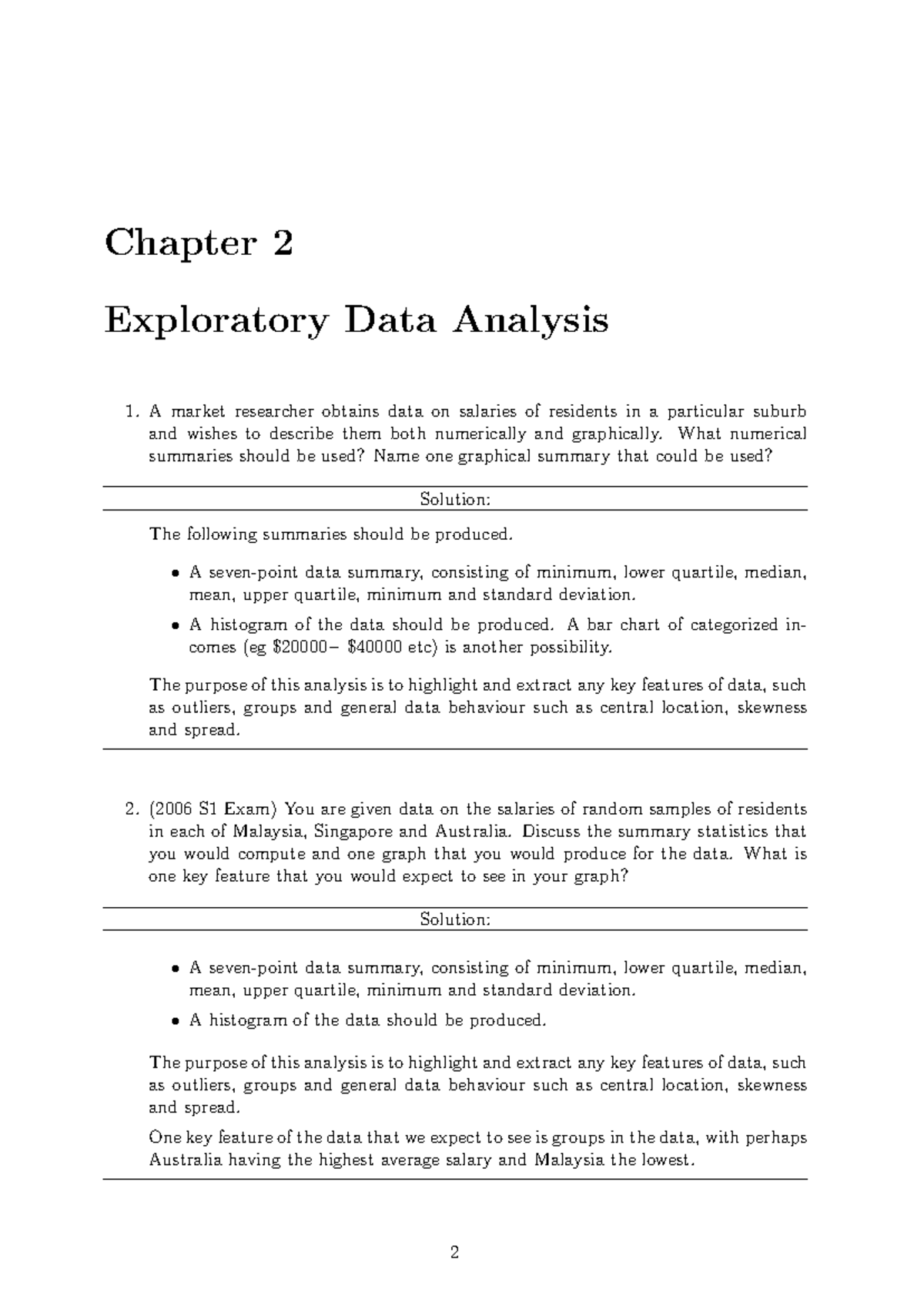 Chapter 2 EDA & Problem Solving: Salary Data Analysis - Studocu