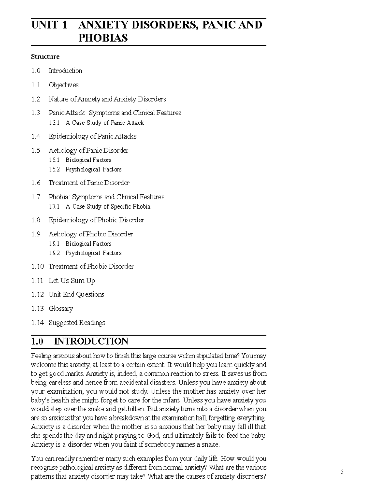 Clinical Picture and Etiology of Anxiety Disorders: Panic and Phobias ...