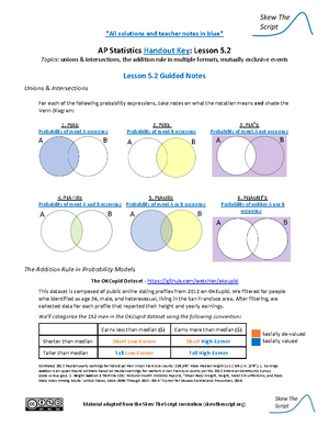 AP Statistics (5.6) lesson notes: Variance and standard deviation of ...