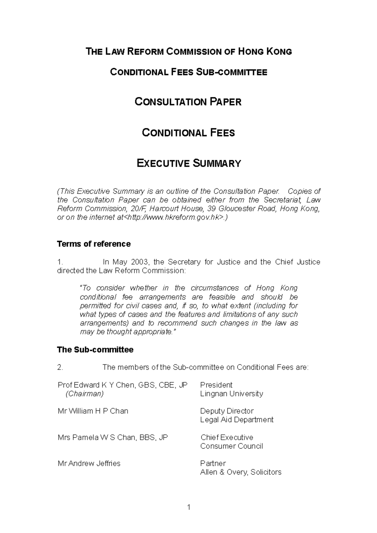 Eng-conditional-maintenance and champerty (con - THE LAW REFORM ...