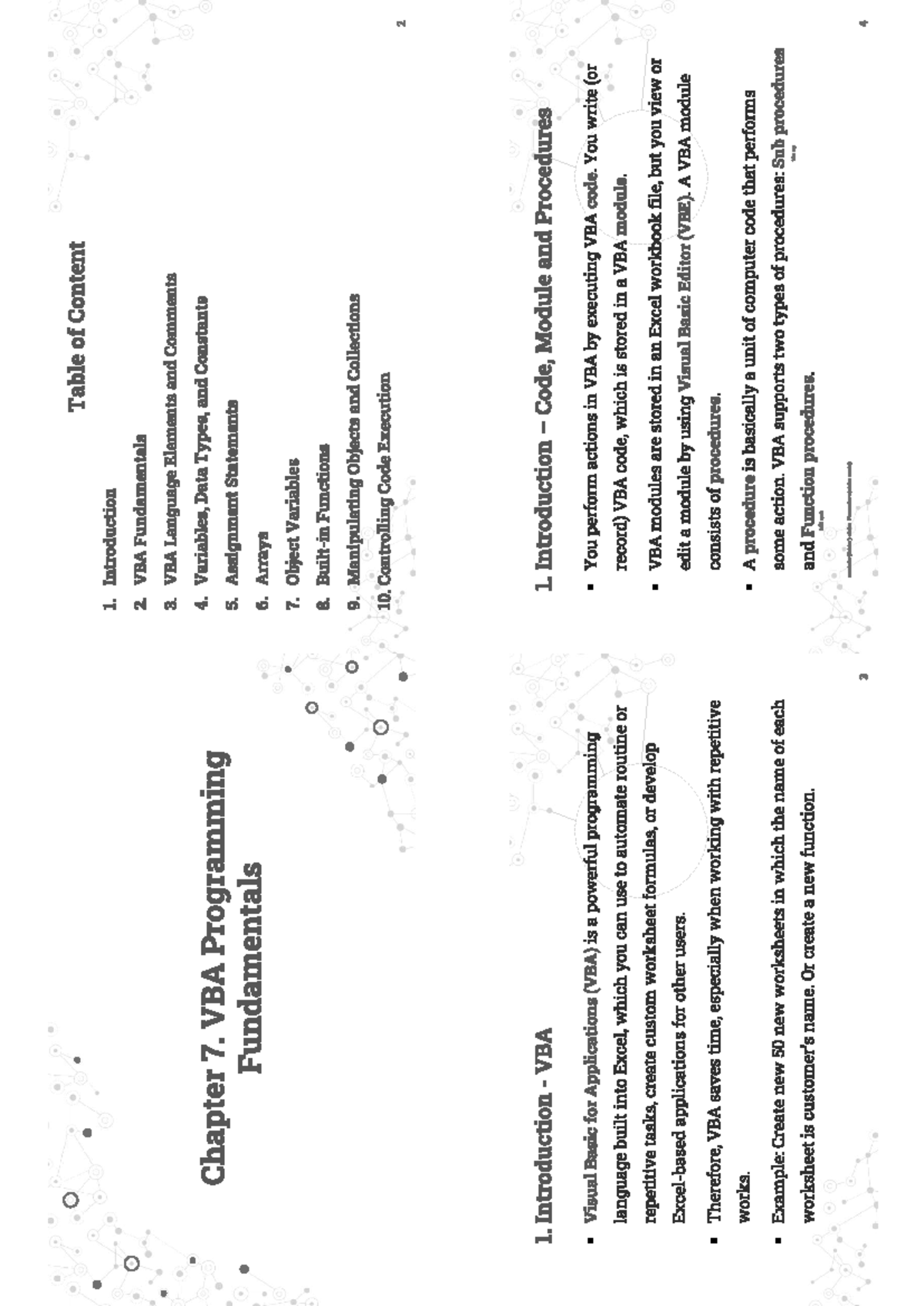 VBA Programming Concepts and Techniques - Course Code: VBA - Studocu