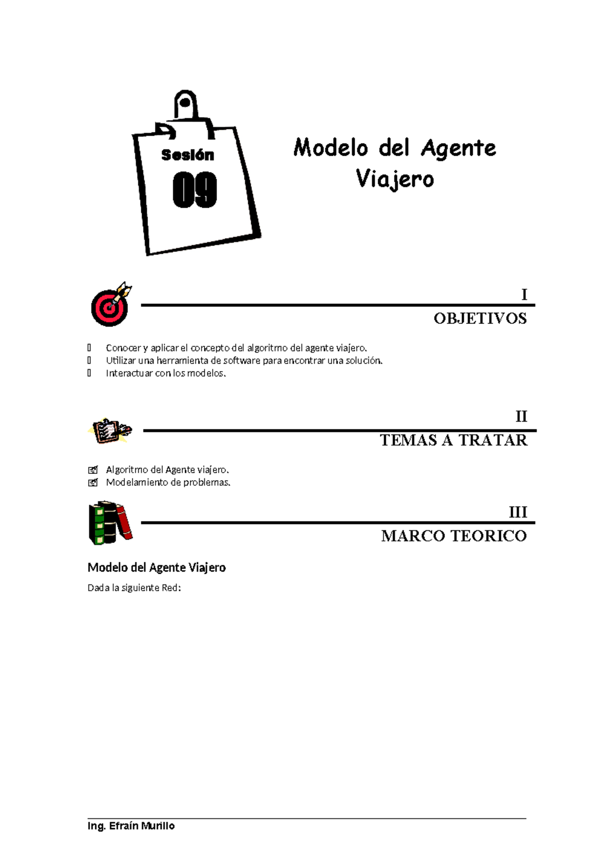 Laboratorio 09 - Modelo del Agente Viajaro - Modelo del Agente Viajero ...