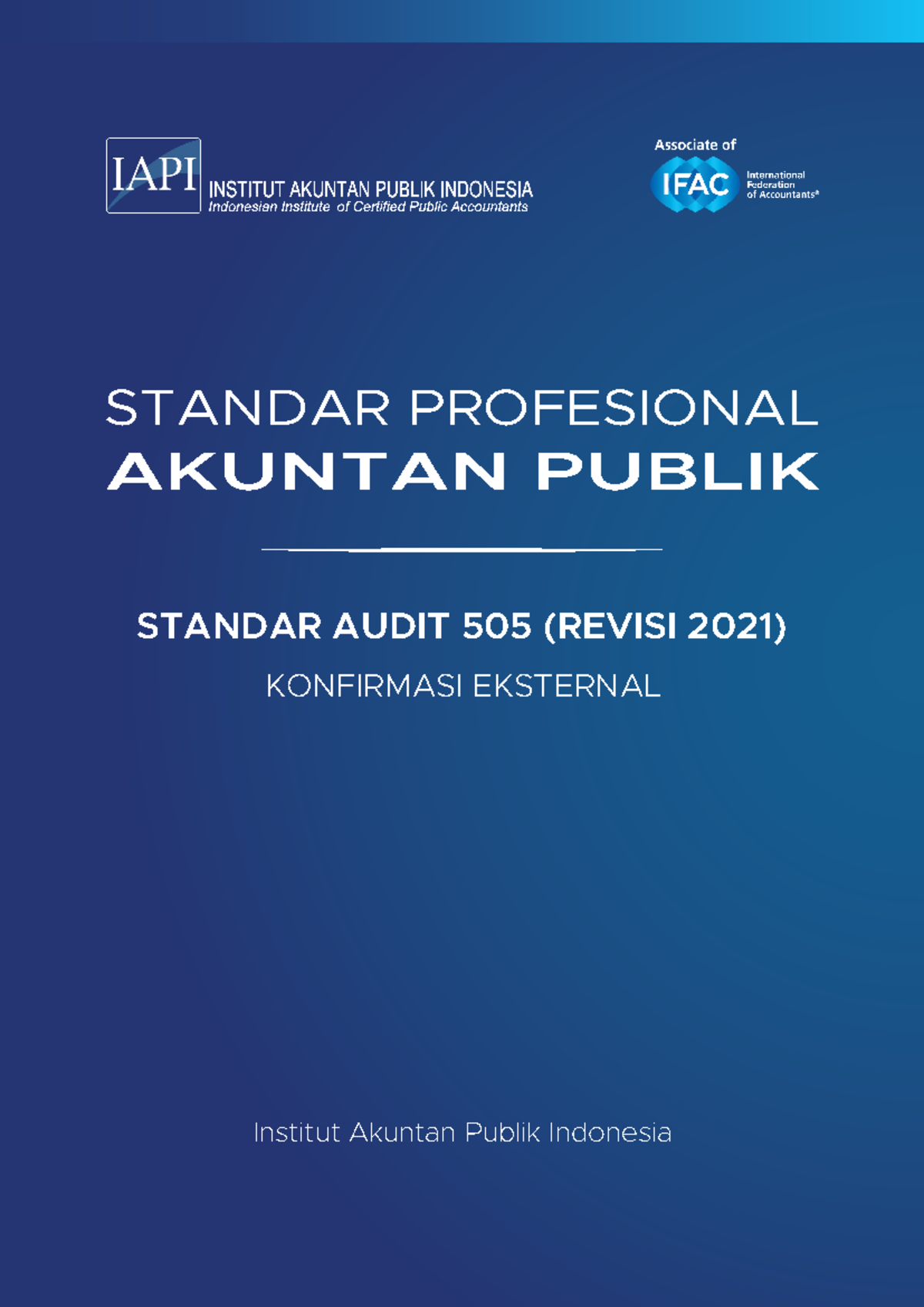 SA 505 (Revisi 2021) Prosedur Konfirmasi Eksternal untuk Auditor - Studocu