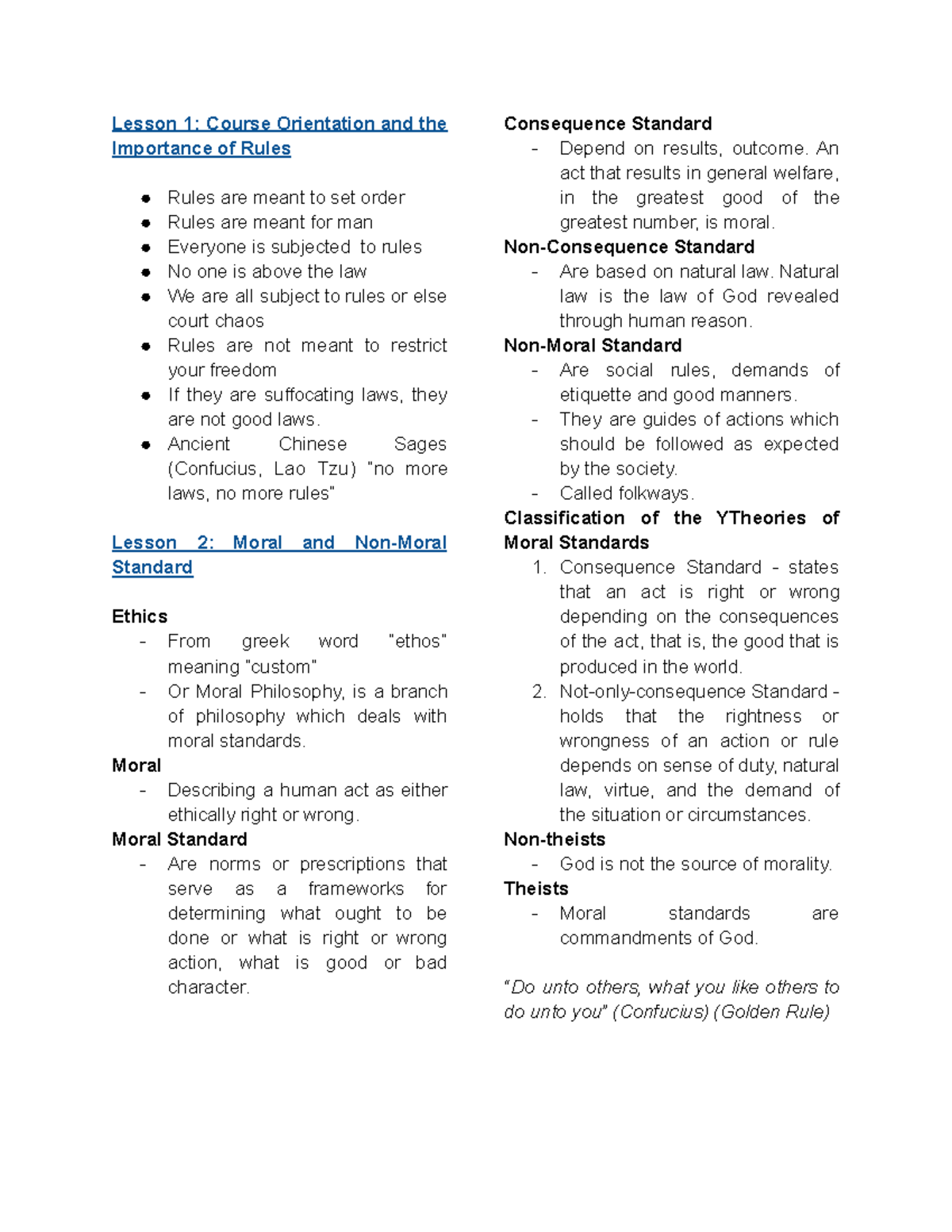 Ethics and STS Reviewer: Lessons on Moral Standards and Dilemmas - Studocu