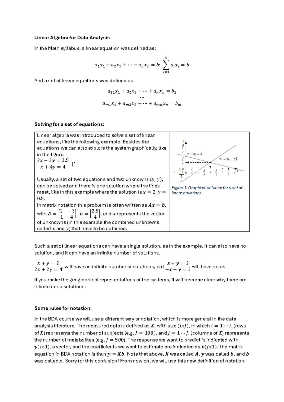 Linear Algebra for Data Analysis: Key Concepts and Applications ...
