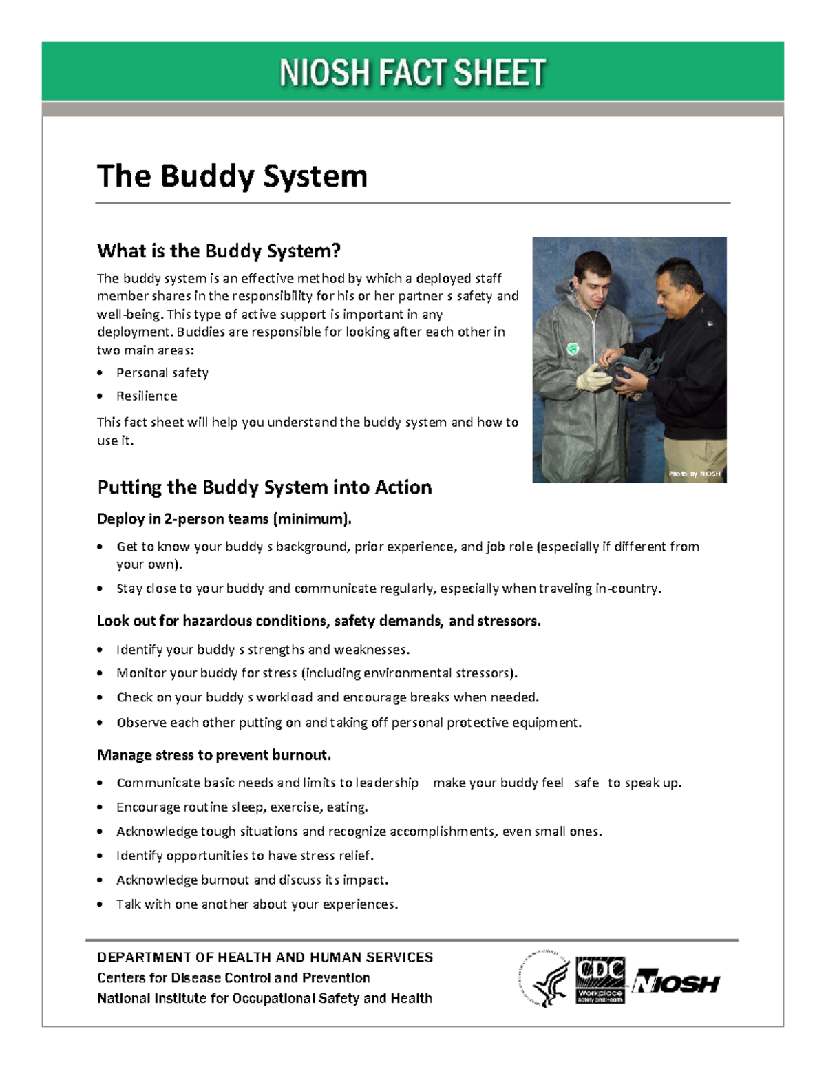 Buddy System: Understanding and Implementing Effective Safety Practices ...