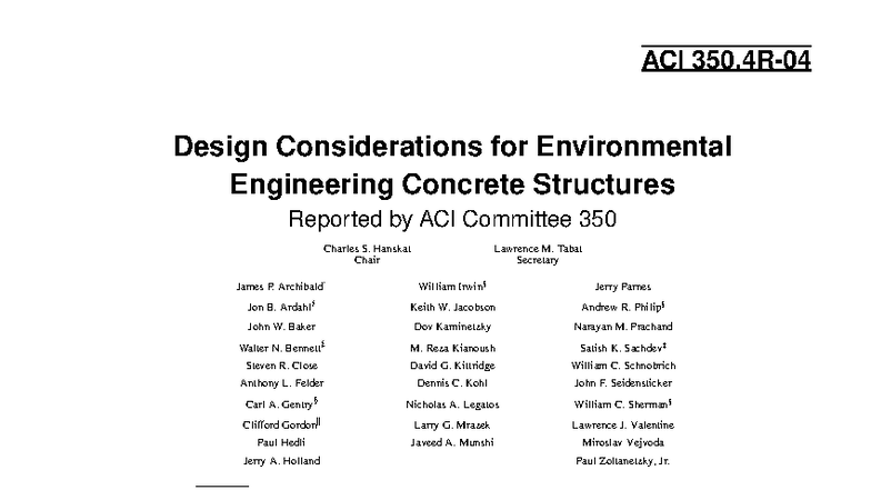 ACI 350.4R-04 Design Considerations for Environmental Engineering ...