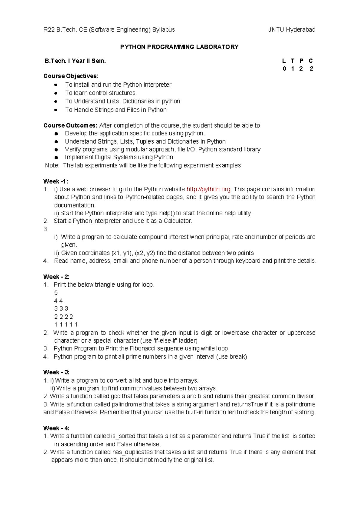 PProgramming Lab - Summary Lab - R22 B. CE (Software Engineering ...