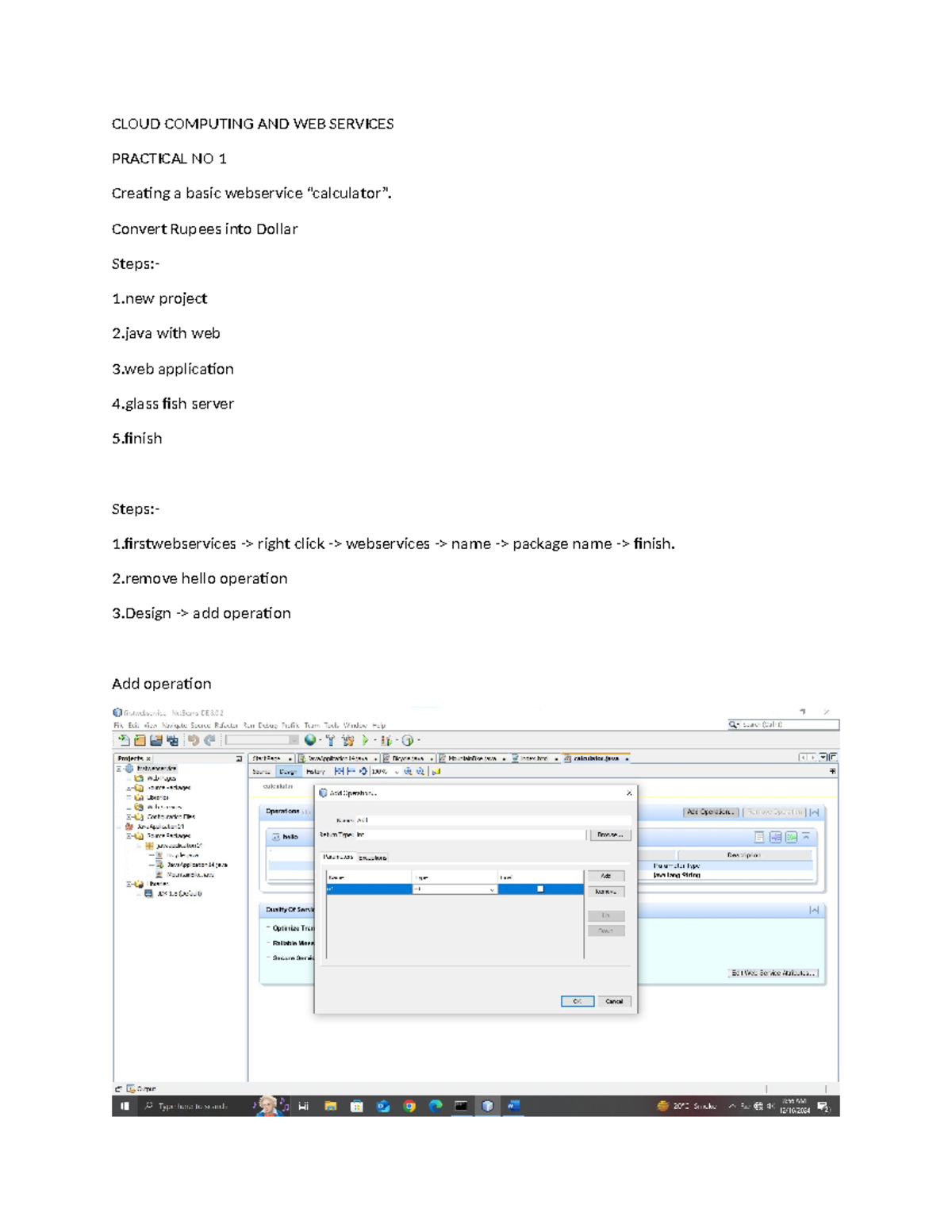 Cloud Computing AND WEB Services practical 1 - CLOUD COMPUTING AND WEB ...