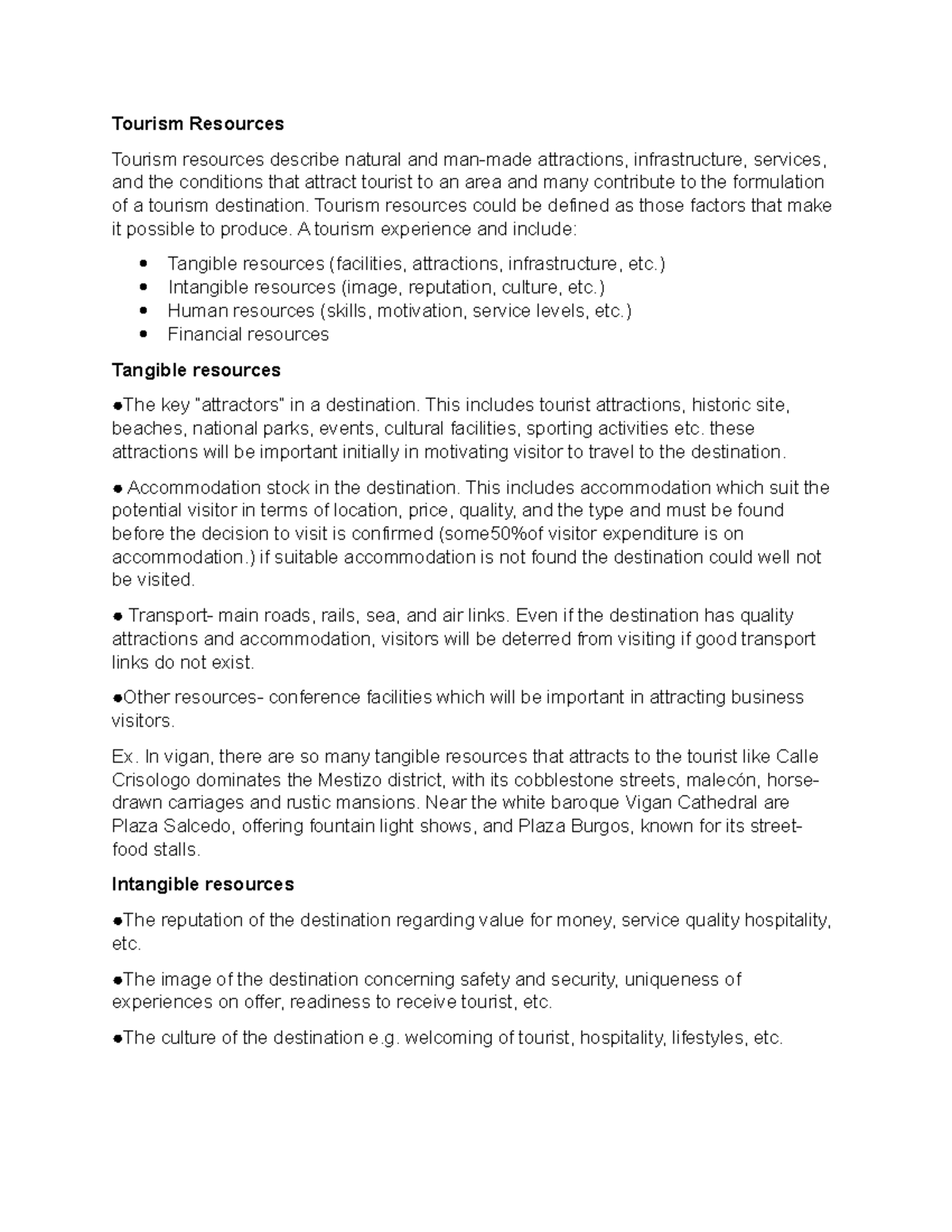 Tourism Resources: Understanding Tangible, Intangible & Human Assets ...