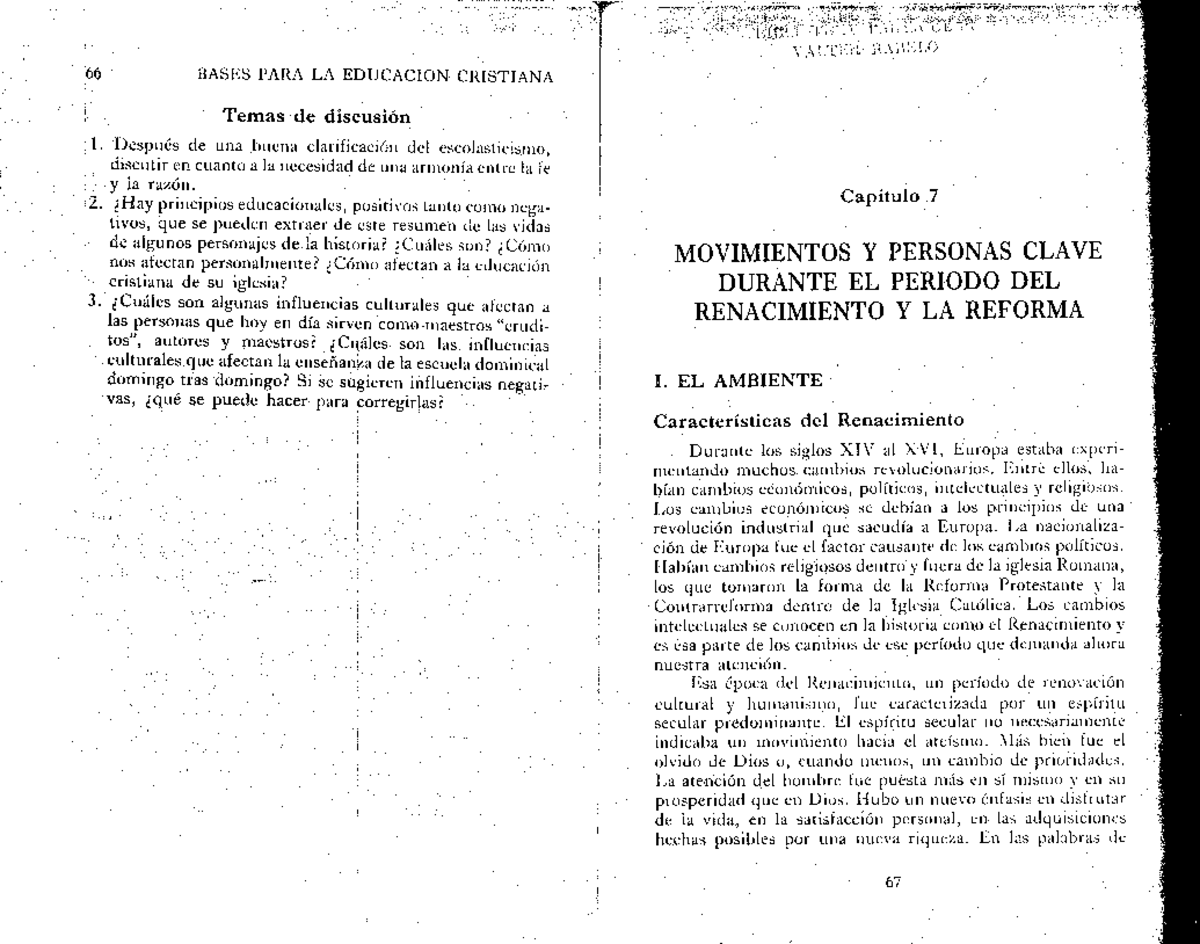 Bases de la Educación Cristiana Durante el Renacimiento y la Reforma ...