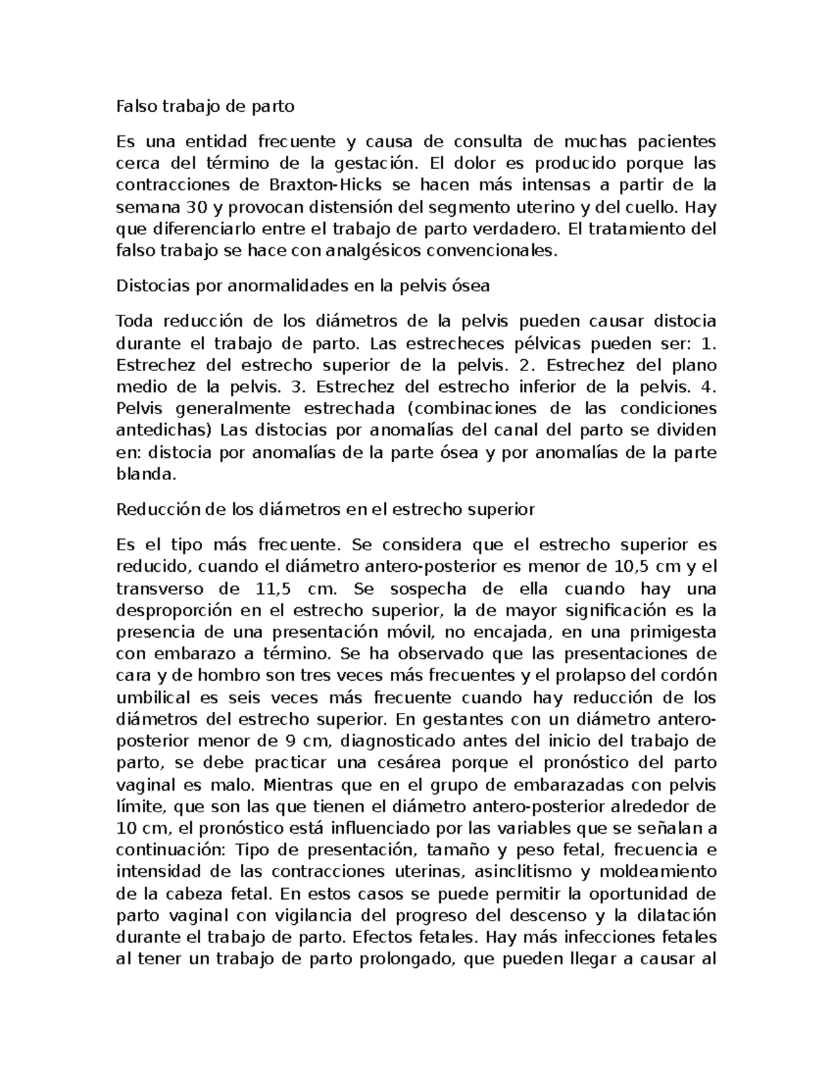 Falso trabajo de parto - Hay que diferenciarlo entre el trabajo de ...