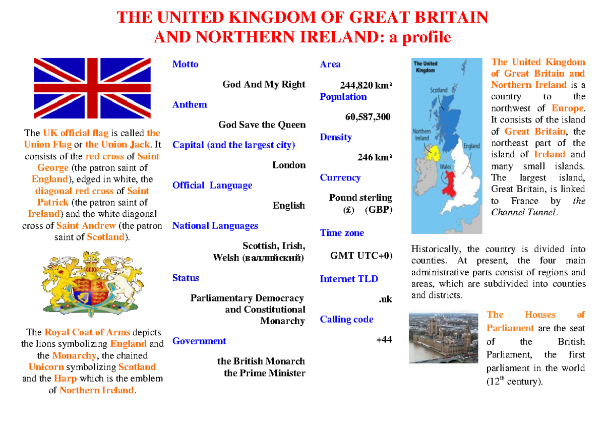 The United Kingdom of Great Britain and Northern Ireland: A ...